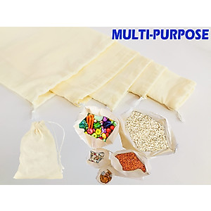 Star Quick Links™ 25 Pcs – (8 x 10 Inch) Muslin Bags Cotton Drawstring Bags Sachet Bag for Home Supplies Potli Bag (8 x 10 Inch)