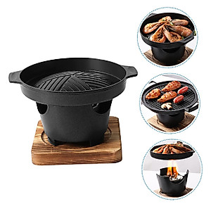 Didiseaon 3 Sets Grill Roasting Oven Outdoor Charcoal Korean BBQ Barbecue Serving Pan Fish Barbecue Pan Baking Oven Barbecue Plate Small Charcoal Stove Roaster South Korea Indoor Aluminum