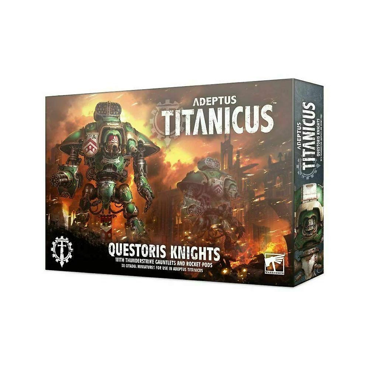 Games Workshop Adeptus Titanicus: Questoris Knight with Thunder Strike Gauntlets and Rocket Pods