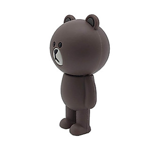 Novelty Standing Brown Bear Shape Design 16GB USB 2.0 Flash Drive Cute Memory Stick Stitch Thumb Drive Data Storage Pendrive Cartoon Jump Drive Gift