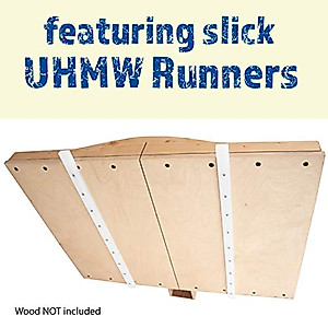 Fulton DIY Table Saw Crosscut Sled Kit with 2 UHMW Bars 2 Aluminum Tracks 1 Knob and 1 Bolt along with Full Color HOW TO BUILD YOUR OWN Crosscut Sled Guide Booklet