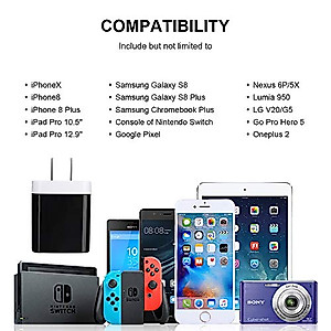 USB Plug Adapter, GiGreen 3-Multi Port USB Wall Charger Fast Charging Block Charger Box Compatible iPhone 14 13 Pro Max 12 SE 11 8 XS,Samsung Galaxy A23 5G S22 S21 FE A13 5G S10e S9 A52,Note21,Pixel 7