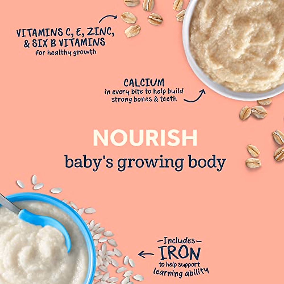 Gerber Baby Cereal 1st Foods, Grain & Grow, Oatmeal, 8 Ounce