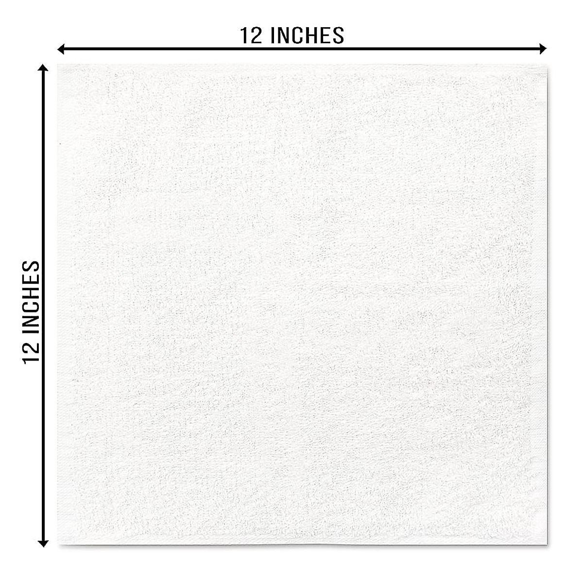 Marlin Linens Cotton Washcloth Set of 60 for Bathroom - 12x12 Inches Soft, Absorbent, and Durable Ideal for Bath, Face, and Hands, Gentle on Skin for Home, Gym, and Travel - White