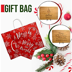 Merry Family Christmas Cutting Board, Personalized Christmas Home and Kitchen Decoration, Custom Engraved Christmas Gift for Family, Parent, Couple, Friend, Mom, Grandma, Sister