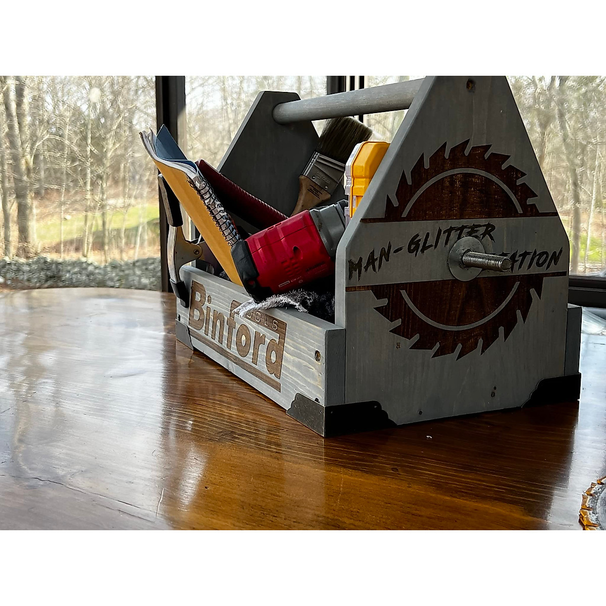 Custom Large Wood Horse Grooming and Tool tote | Hobby caddy | Hand made Grooming Tote Gifts by Dusty Roads C3