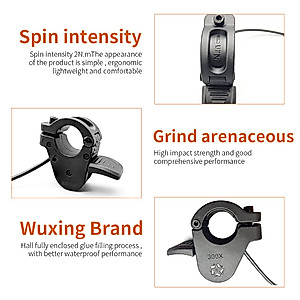 HUDAMZKY Ebike Thumb Throttle WUXING 300X Right/Left Hand Quick Disassembly Throttle for 24V 36V 48V 60V 72V Electric Bicycle Accelerator (300X Waterproof Plug)