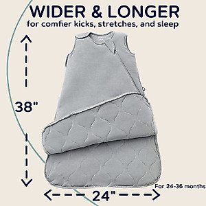 GUNAMUNA Unisex Baby Sleep Bag, Sleep Sack Sleeping Bag for Infants Toddlers, Easy Changing Diaper Zipper, 2.6 TOG, Magnolia, 18-24 Months