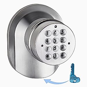 SoHoMiLL ® Electronic Keypad Door Knob and Lock Set with Backup Mechanical Key (Spring Latch Lock; Not Deadbolt; Not Phone Connected), Single Front keypad YL 99 Upgraded Model-B