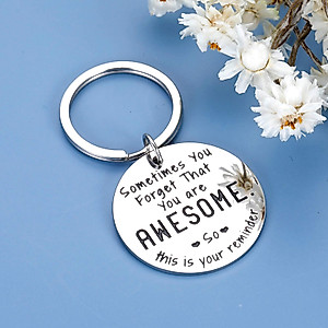 SYGUNAR Funny Inspirational Keychain Gifts Birthday Christmas Gifts for Women Men Best Friend BFF Him Her Thank You Gift for Coworker Boss Graduation Gifts for Daughter Son Students Key Chain