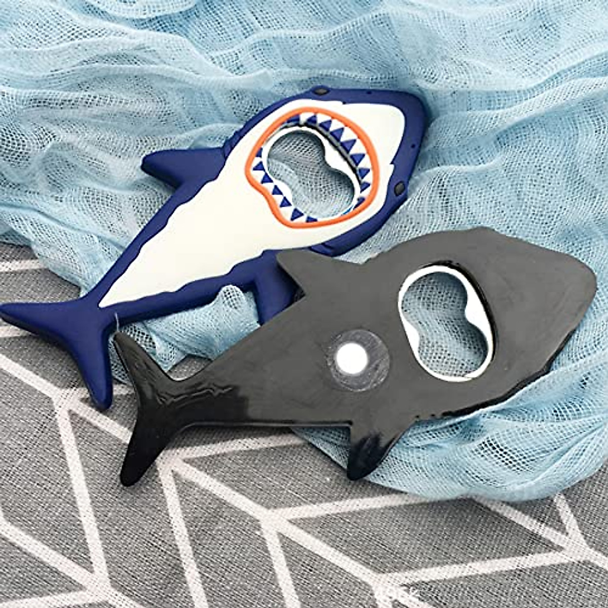 ARFUKA Bottle Opener Shark Beer Bottle Opener Magnet 3d Cute Cartoon Animal Soda Beverage Bottle Opener Bar Kitchen Tool Gift Blue
