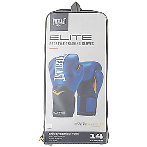 Everlast Elite Pro Style Training Gloves, Blue, 12 oz