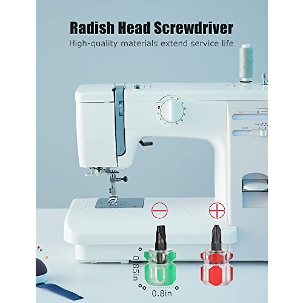 Sewing Machine Cleaning Kit, Mellbree 8pcs Repair Machine Sewing Tools Includes Tweezer Double Headed Lint Brush Different Size Screwdrivers and Seam Rippers to Boost Machine Sewing Performance