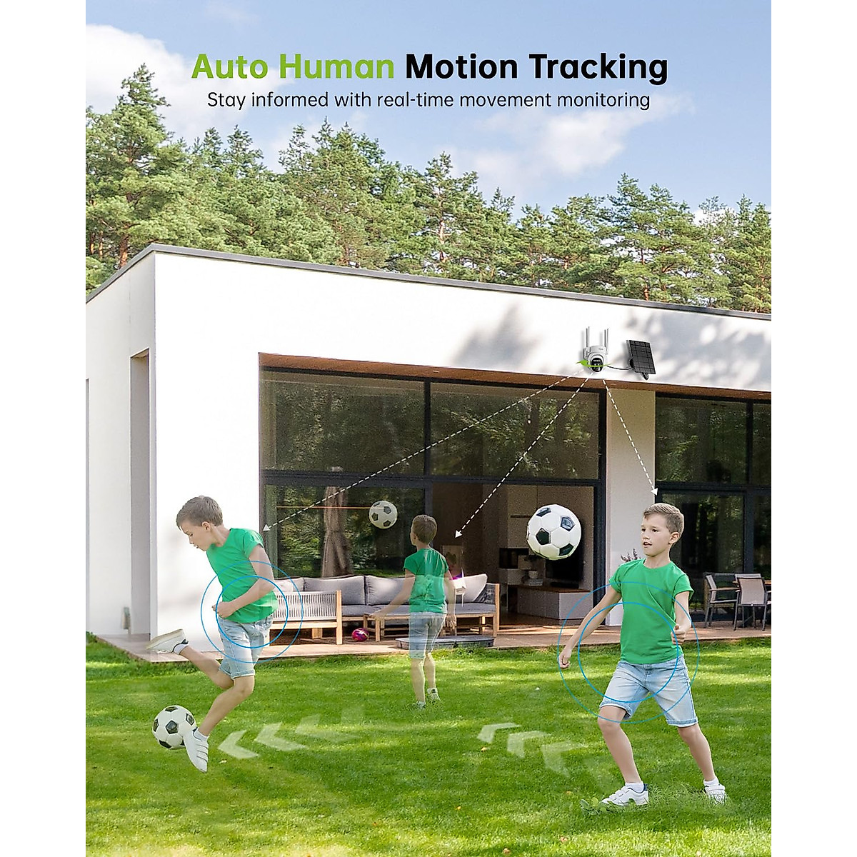 [ 10X Zoom ] TIEJUS Dual Lens Security Cameras Wireless Outdoor, 360° PTZ Solar Cameras for Home Security Outside, 2K Color Night Vision, Motion Alarm