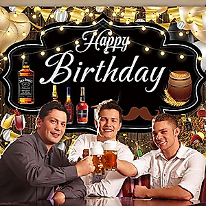 Whiskey Backdrop,7x5FT Whiskey Background Whiskey Banner Whiskey Party Supplies Whiskey Birthday Party Decorations for Men