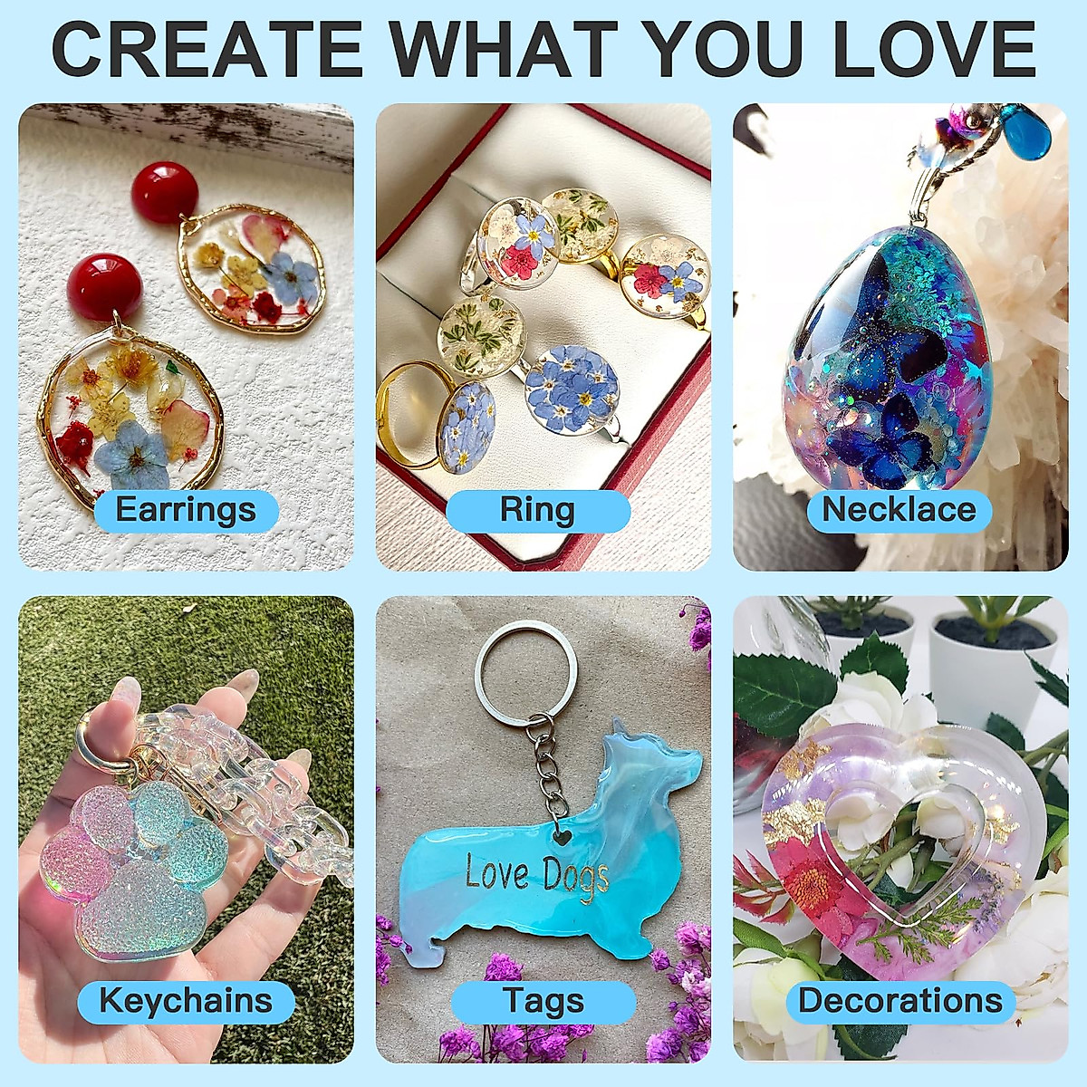 UV Resin, 2 PCS Upgrade Ultraviolet Epoxy Resin Non-Toxic Crystal Clear Hard Glue Solar Cure Sunlight Activated Resin for Handmade Jewelry, DIY Craft Decoration, Casting and Coating(200g)