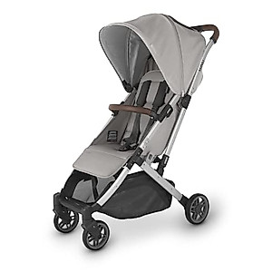 MINU V2 Stroller-Stella (Grey mélange/Silver/Chestnut Leather)+ Adapter for Bassinet/MESA + Bassinet - Stella (Grey Brushed mélange/Silver)