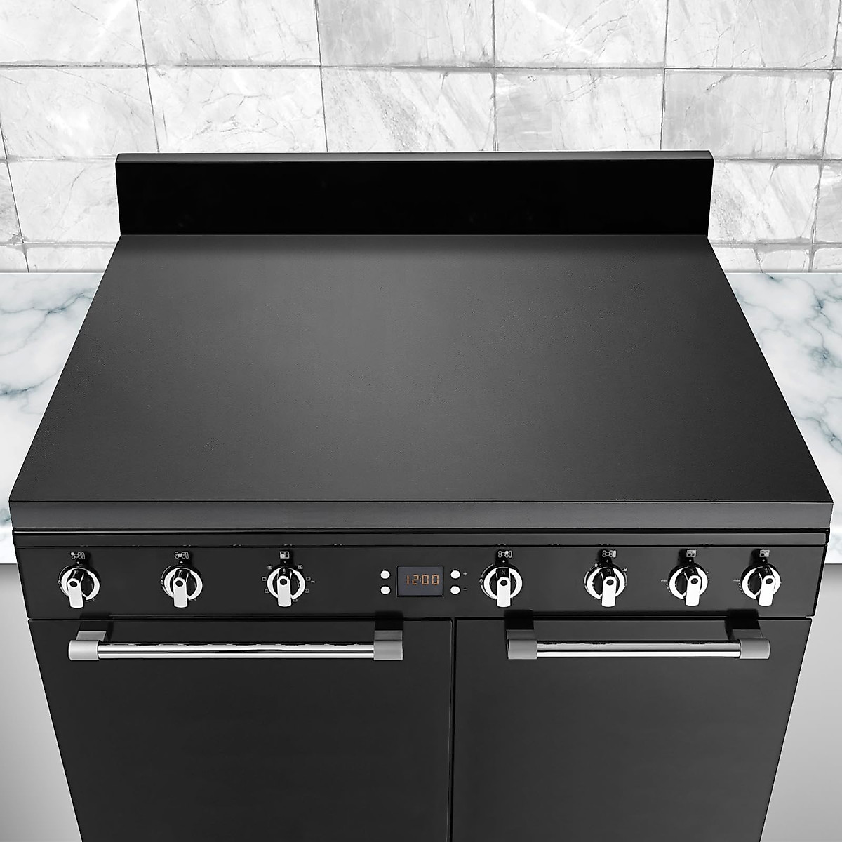 KOZYLAND Stove Cover - Stainless Steel Stove Top Cover Board, Heat Resistant Gas Stove Cover, Black Stove Top Covers for Counter Space, Sink, RV and Electric/Gas Stove Tops (30"L x 22" W x 2.5''H)