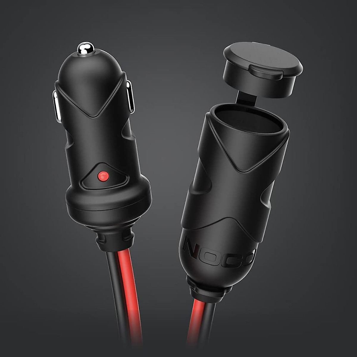 NOCO GC019 15A 14AWG 12V Adapter, Heavy-Duty Cigarette Lighter Plug, and Male to Female Socket With 12-Foot Extension Cord