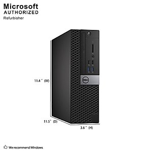 DELL OptiPlex 5050 Small Form Factor Desktop, Intel Core i5-6500, 8GB DDR4 RAM, 256GB SSD, Windows 10 Pro Black (Renewed)']