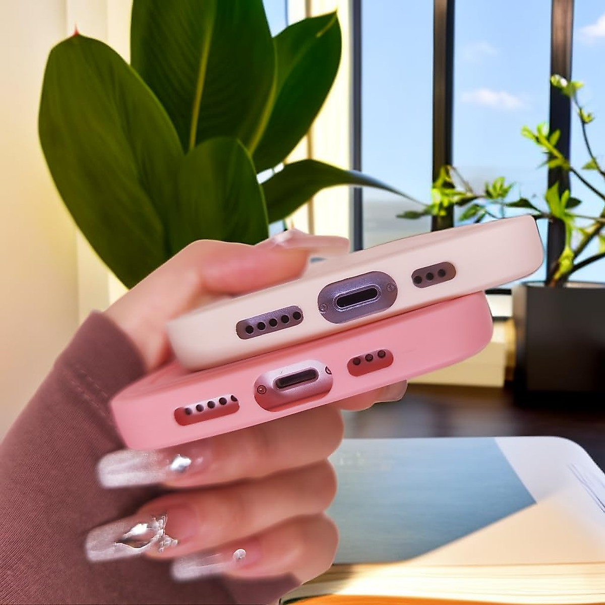 anccer Compatible with iPhone 13 Mini Case - Cute Kawaii Curly Wave Water Ripple Frame Shape Soft Silicone Shockproof Protective Cover in White