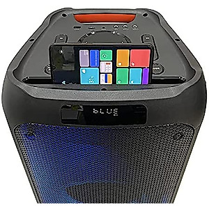 Portable Karaoke Speaker Karaoke Machine System 200 Watt Peak Power Bluetooth for Adults Kids PA Stereo with Dual 10 " Woofer, DJ Lights, 2 Wireless Mics, LCD Screen, Recording/MP3/USB/TF