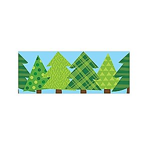 Creative Teaching Press Woodland Friends Patterned Pine Trees Border (8386)