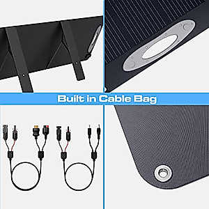 100W Portable Solar Panel, VDL Foldable Monocrystalline Solar Cell Charger with Kickstand, Waterproof IP67 MC-4 for Power Stations RV Off Grid Outdoor