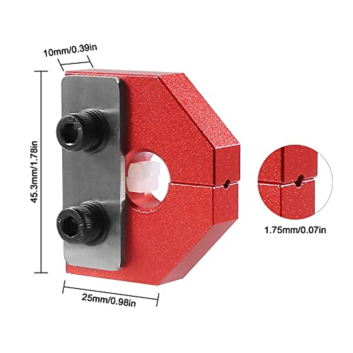 Coliao 2pcs Filament Connector, 3D Printer Filament Connector 1.75mm Filament Sensor for All Kind 1.75mm Filament DIY Multicolor Filament 3D Printer Red
