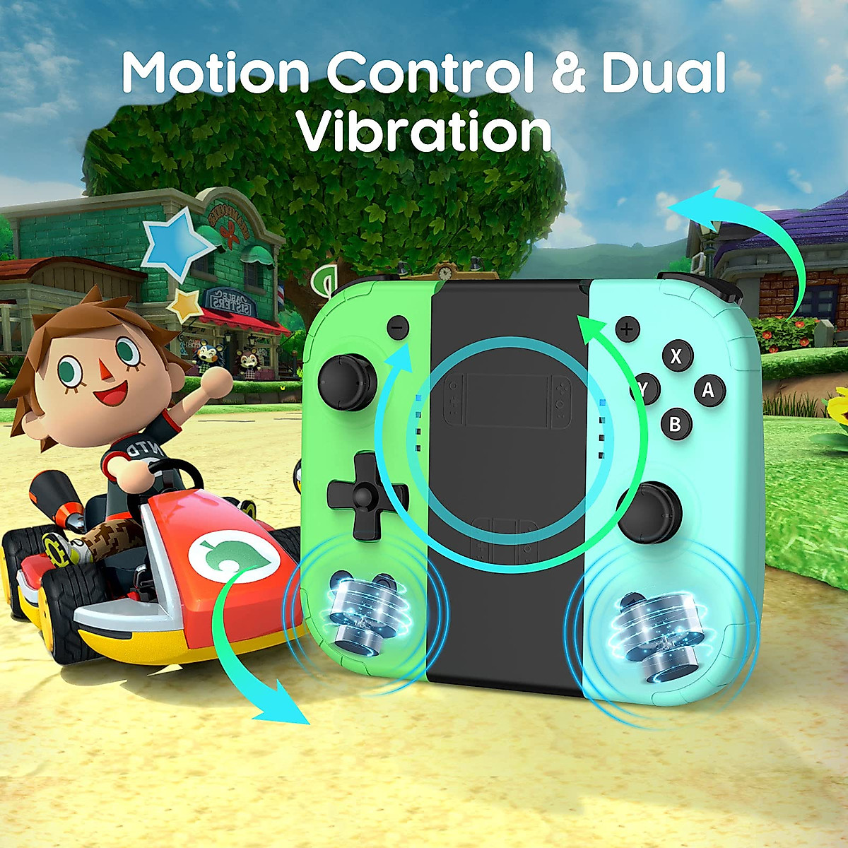 Joy Con for N-Switch/Switch Lite, FOCOLABU Switch Joy Pad Controller with Wake-up Function, Turbo, Motion Control & Dual Vibration, Gamepad Joystick Replacement for N-Switch Console