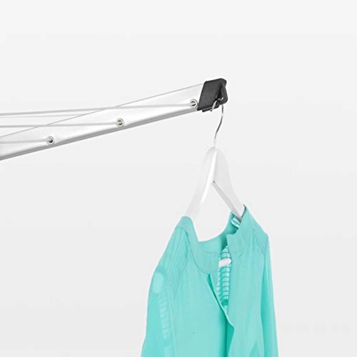 Brabantia Lift-o-Matic Large Rotary Airer Clothesline with Metal Soil Spear, 197 Feet, Silver