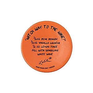 Enesco Designs by Lolita Halloween Witch Way Hand-Painted Artisan Wine Glass, 15 Ounce, Multicolor