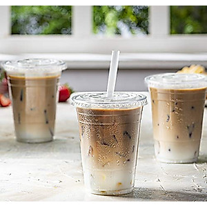 Comfy Package [100 Pack] Clear Jumbo Smoothie Straws