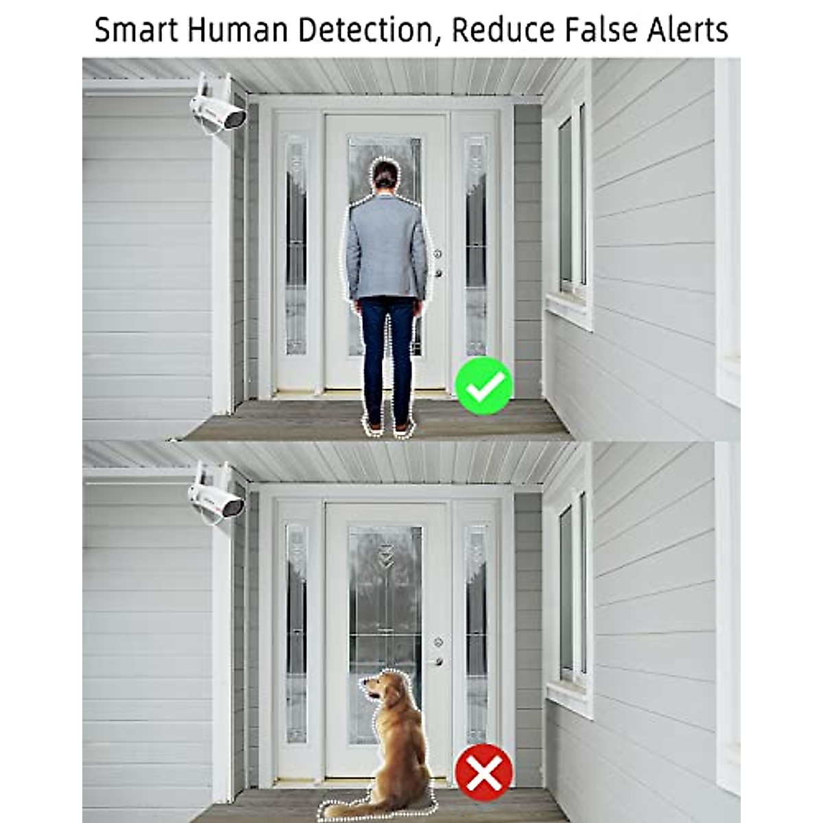 DEKCO Security Cameras Wireless Outdoor - 2K Solar Security Camera for Home Security, Two-Way Audio, Smart Human Detection, Simple Setup, Night Vision WiFi Camera Outdoor
