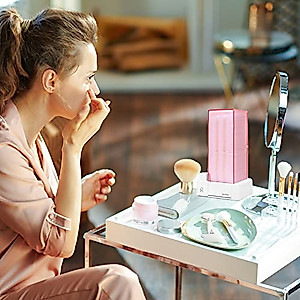 Automatic Cotton Pad Holder, Square Press Out Cosmetic Cotton Makeup Removers Pad Holder, Makeup Cotton Organizer Container Dispenser Storage Display Rack