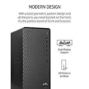 HP Desktop PC, AMD Ryzen 3 4300G Processor, 8 GB of RAM, 512 GB SSD Storage, Windows 11, High Speed Performance, Computer, 8 USB Ports, for Business, Study, Videos, and Gaming (M01-F1120, 2021)