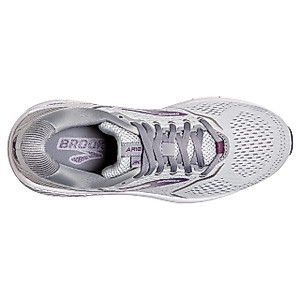 Brooks Women's Ariel '20 Running Shoe - Oyster/Alloy/Grape - 6.5 Medium