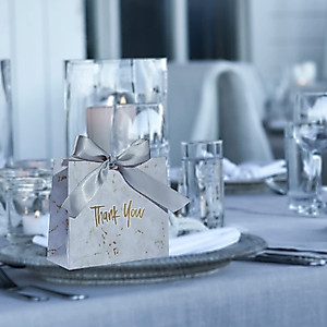 30PCS Small Thank You Bags,Mini Thank You Gift Bags Paper Party Favor Bag with Bow Ribbon,Gift Bags Small Size for Birthday Baby Shower Wedding Favor