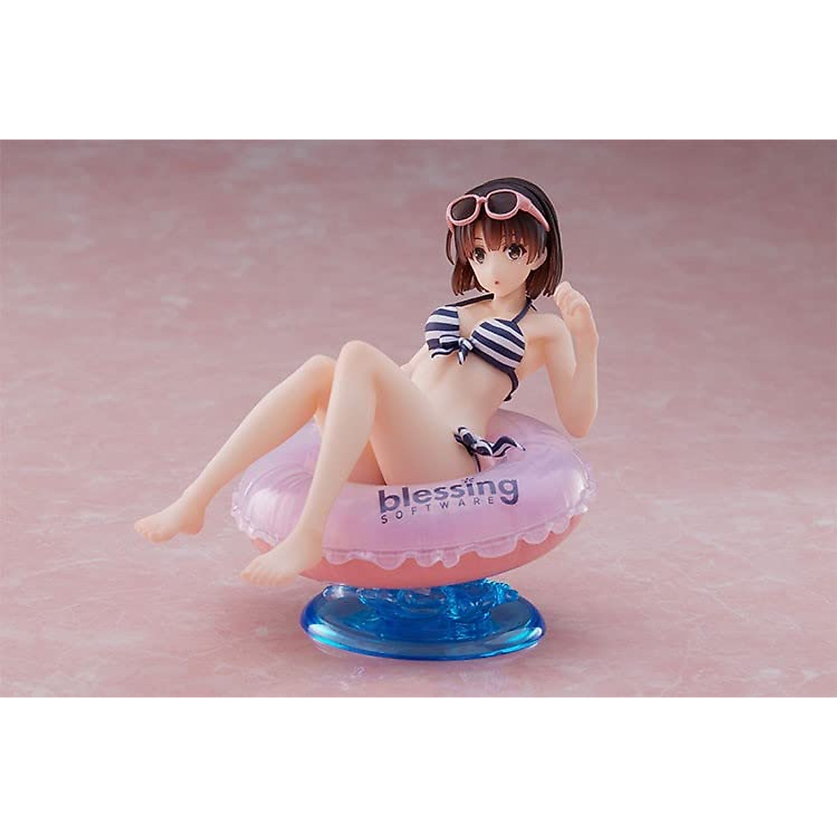 Figure, How to Raise A Boring Girlfriend, Pool Party, Katou Megumi, Anime Game Character, About 10cm High, Static Table Decoration, Room Decoration Model, Handmade Model
