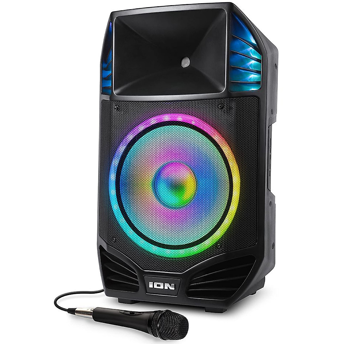 Ion Total PA Premier 500-Watt Party Speaker - Robust High-Power and Bright Sound with LED Visual Effects and Microphone (Renewed)