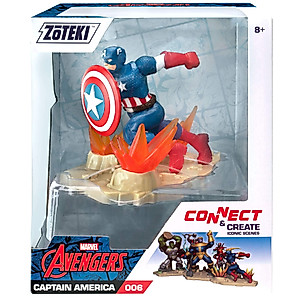 Zoteki Avengers Series 1-4” Captain America Collectible - Inspired by ‘Infinity’ - Collect Them All: Fan Favorite Characters Iron Man, Thor, Hulk, Captain Marvel, Thanos, Mystery Chase Variant