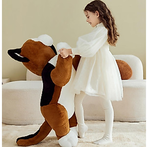 IKASA Large Panda Stuffed Animal Giant Soft Plush Toy,30" Cute Huge Jumbo Kawaii Fluffy Plushy Big Size Fat Oversized Plushie,Gifts for Kids