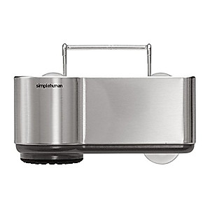 simplehuman Sink Caddy Sponge Holder, Brushed Stainless Steel