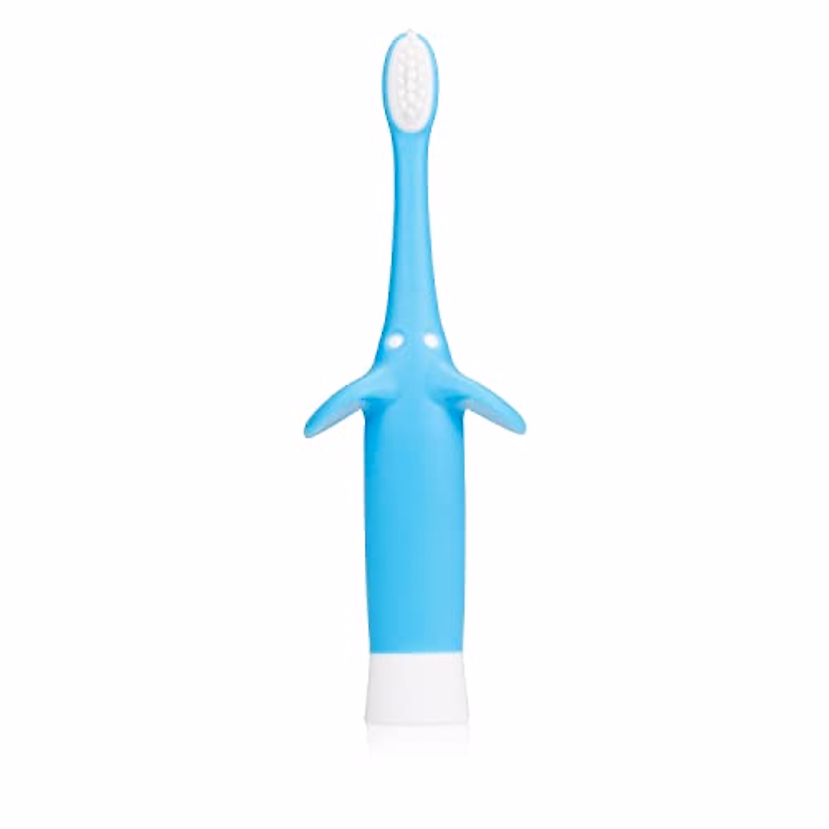 Dr. Brown's Infant-to-Toddler Training Toothbrush, Soft for Baby's First Teeth, Blue Elephant, BPA Free, 0-3 Years