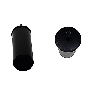 Casaphoria Compact Freestanding Plastic Toilet Bowl Brush and Holder for Bathroom Storage and Organization - Space Saving, Sturdy, Deep Cleaning, Covered Brush - Black