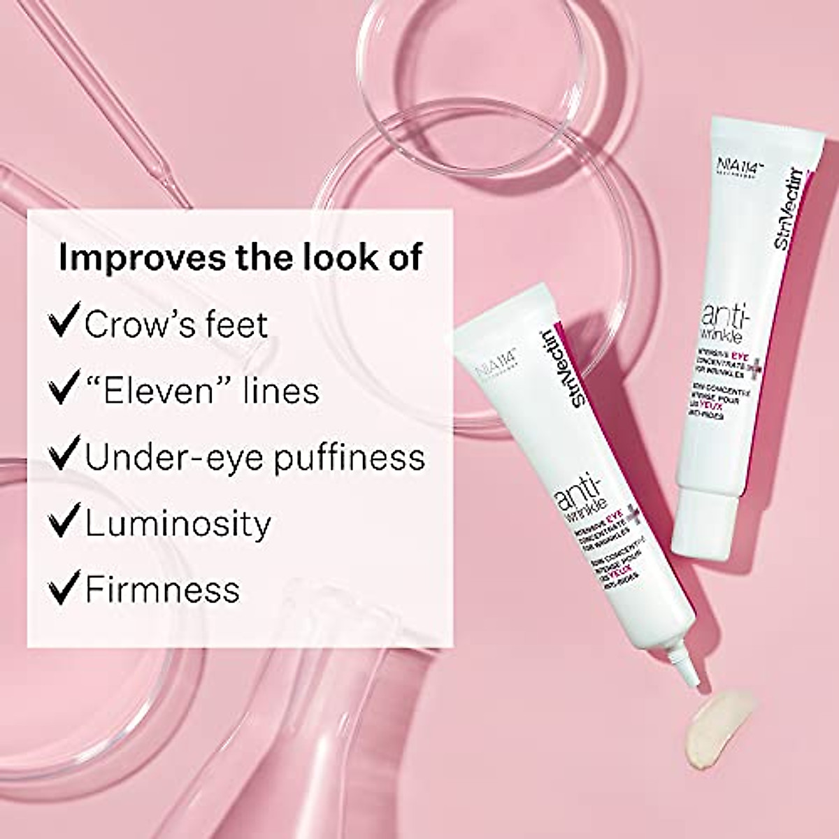 StriVectin Anti-Wrinkle Intensive Eye Cream Concentrate for Wrinkles PLUS, Targets Crow's Feet, Firmness, Puffiness & Dark Circles, 1 Fl oz