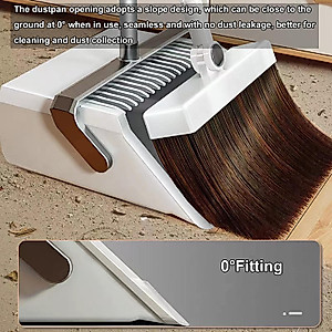 RUNLAIKEJI Broom and Dustpan Set, Dustpan and Broom Set Long Handle, Broom and Dustpan Set Heavy Duty, Broom and Dustpan Set for Home, for Office Home Kitchen Lobby Indoor Floor Cleaning Use