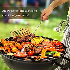 Haosie Extendable Fork, 8.7 to 25.4 Inch Long Fork, Telescopic Fork, Retractable Fork BBQ Dinner Fruit Dessert Extended Fork Sturdy and Durable Stainless Steel Tableware（1pcs）
