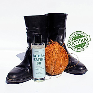 CARON & DOUCET - 100% Natural Leather Oil & Conditioner to Repair & Restore; Shoes, Boots, Couches, Car Seats, Purses, Jackets, Saddles & Tacks