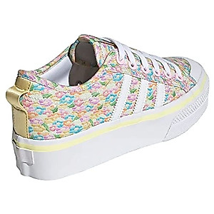 adidas Women's Disney Nizza Platform Shoes, Clear Pink/Cloud White/Calvi US7